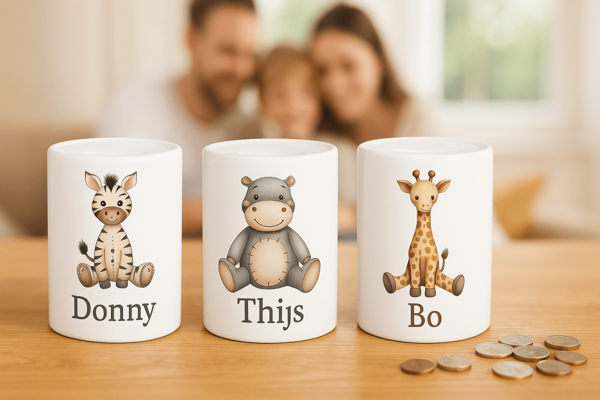 Baby Spaarpotten Met Naam | Kleurmedia.nl